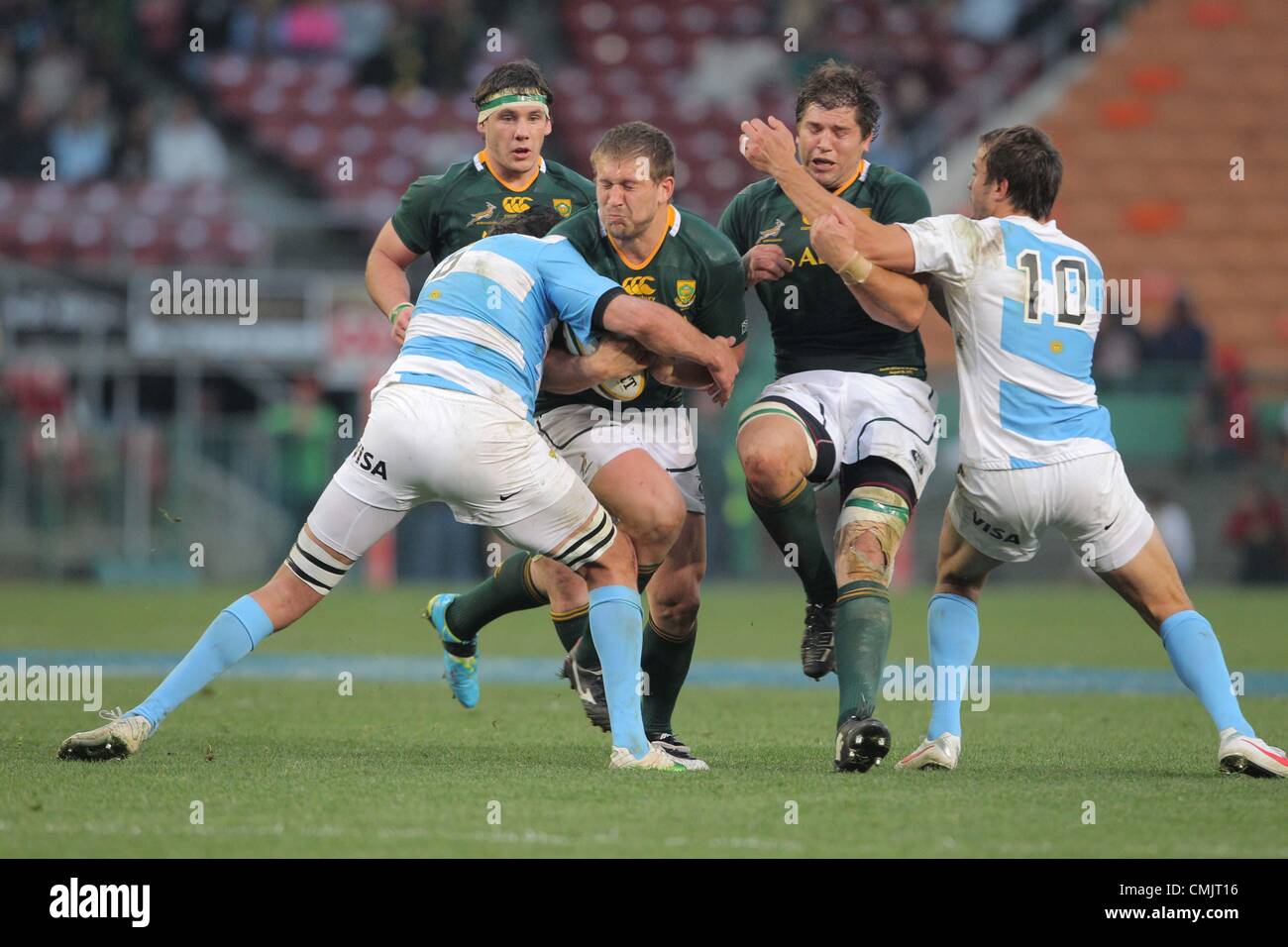 CAPE TOWN, SOUTH AFRICA - AUGUST 18, Springbok centre Frans Steyn ...