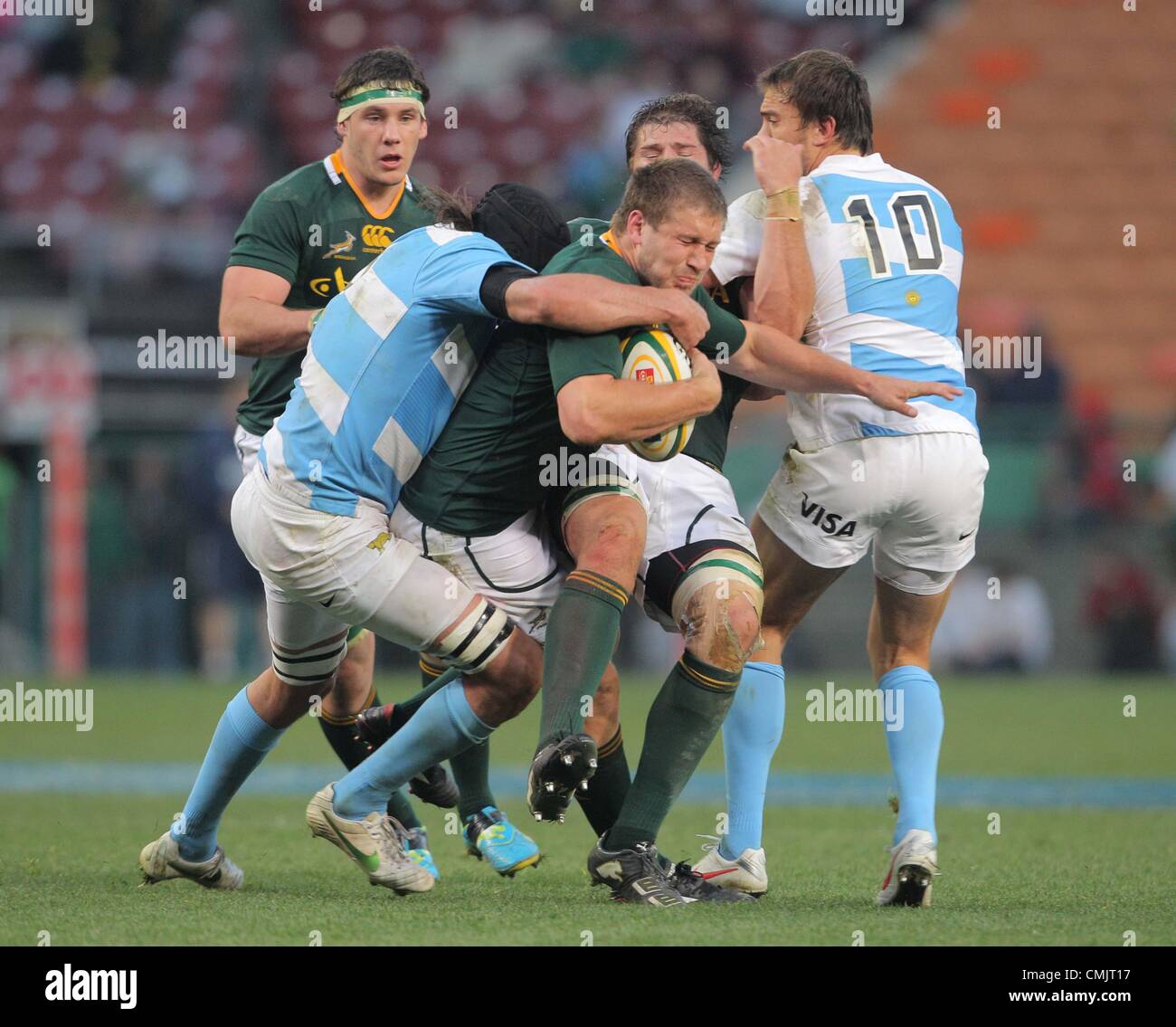 CAPE TOWN, SOUTH AFRICA - AUGUST 18, Springbok centre Frans Steyn ...