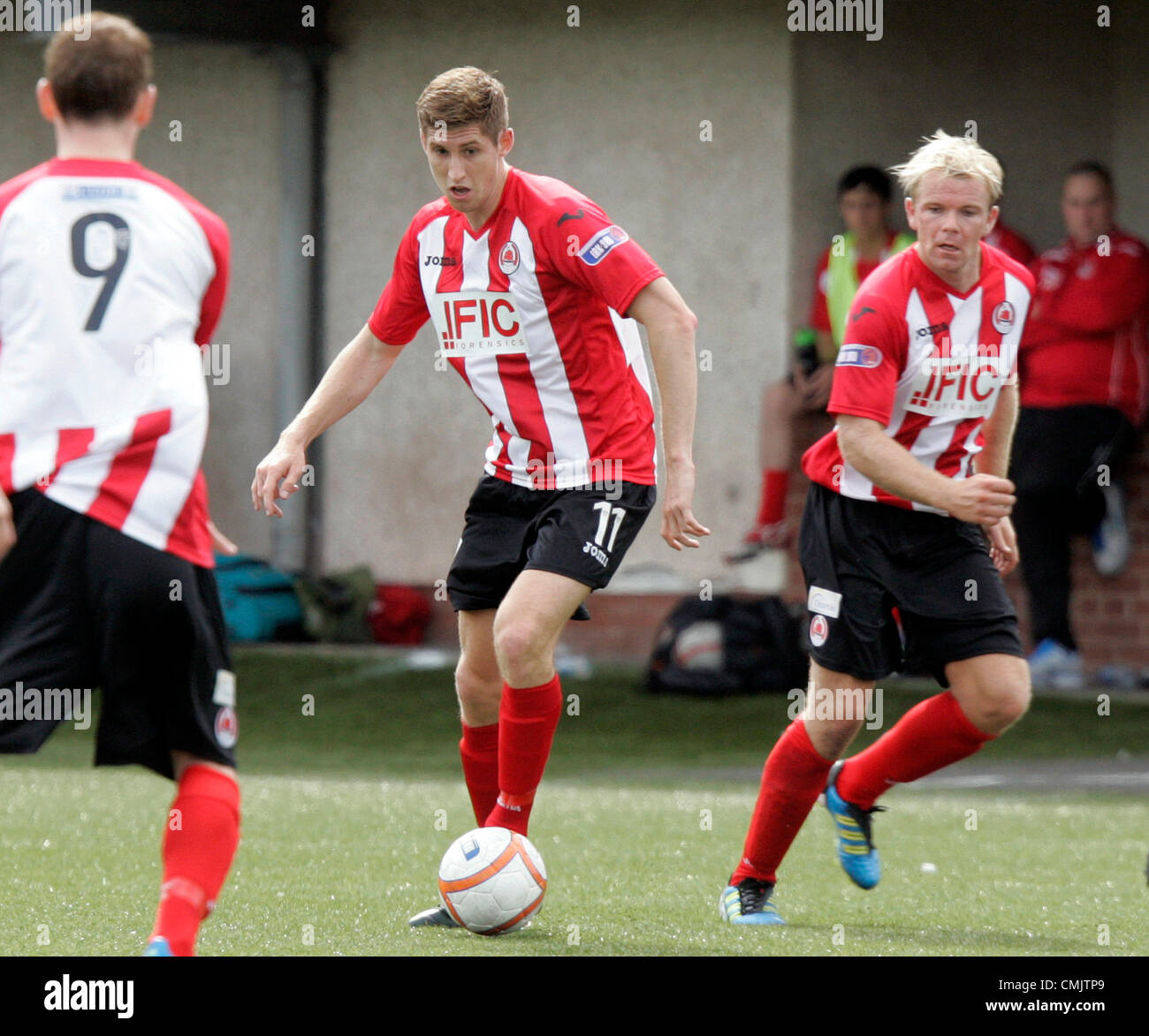 18.08.2012 Alloa, Scotland. 11 Stuart McColm, in action during the ...
