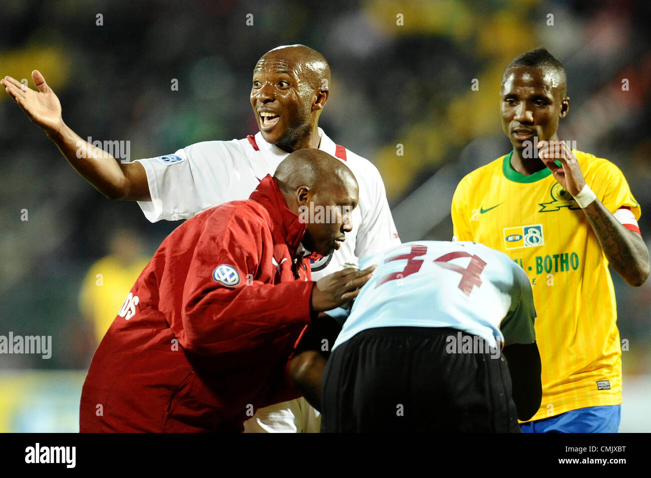 PRETORIA, SOUTH AFRICA - AUGUST 18, Macbeth Sibaya and Teko Modise ...