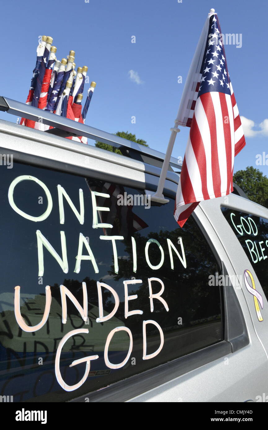 Aug. 18, 2012 - Farmingdale, New York, U.S.: Patriot Guard Riders' car ...