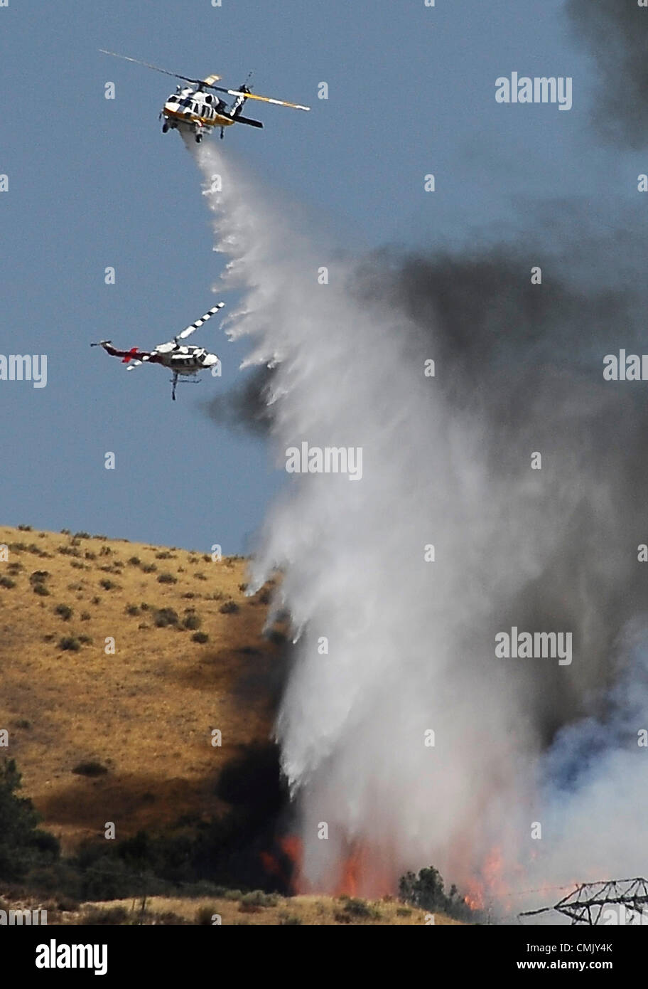August 18,2012. Gorman.CA. LA City, LA County, Cal-Fire and Angeles ...