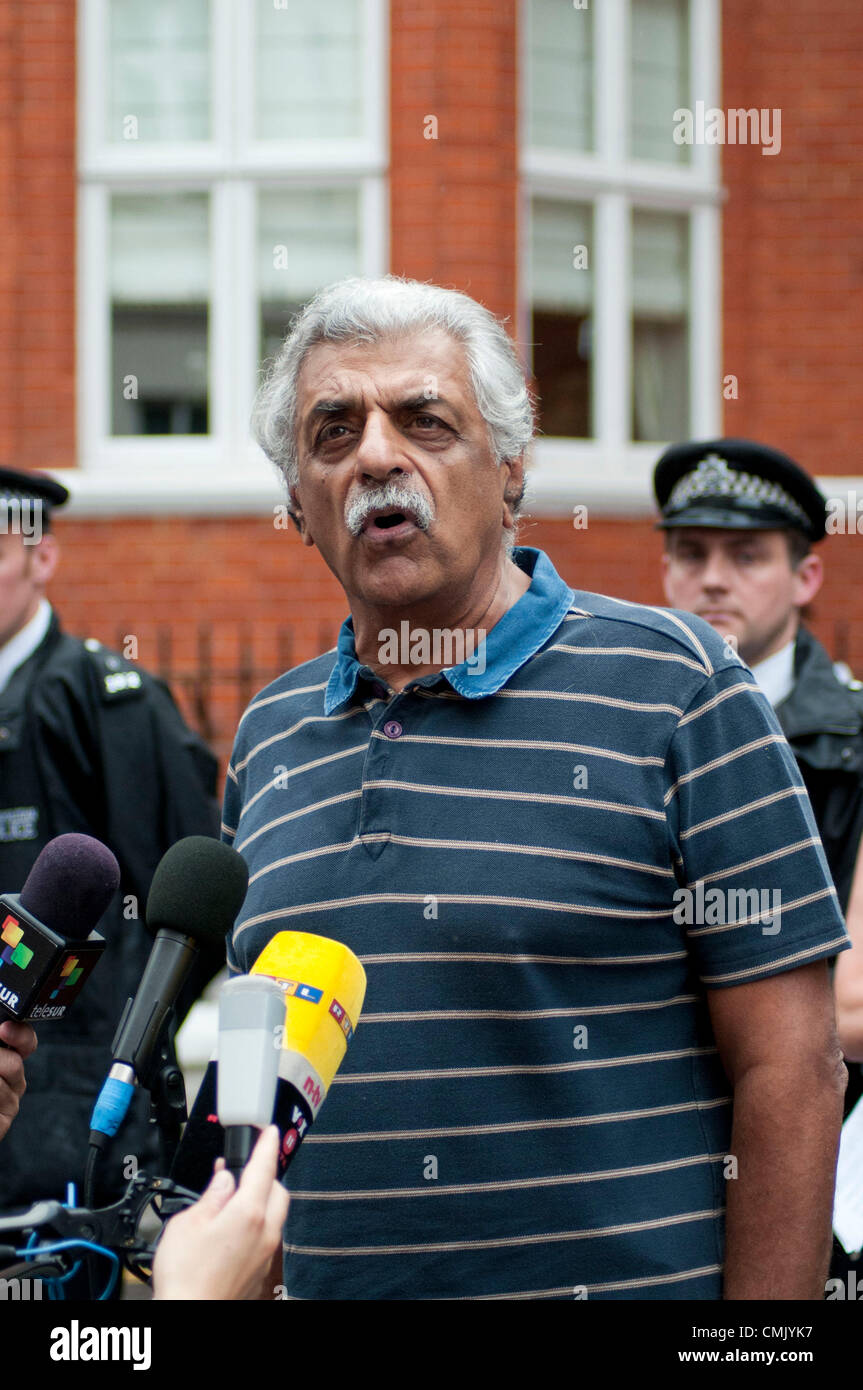 London, UK. 19/08/12. Tariq Ali, writer journalist and film-maker ...