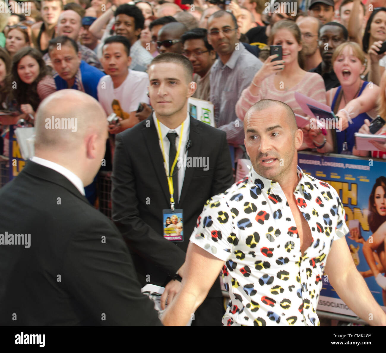 Louis Spence, dancer at Keith Lemon, the Movie Film premiere Leicester ...