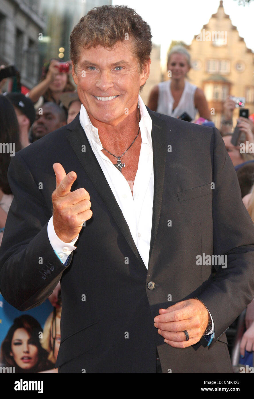 London, UK. August 20th 2012. David Hasselhoff at the World Premiere of ...