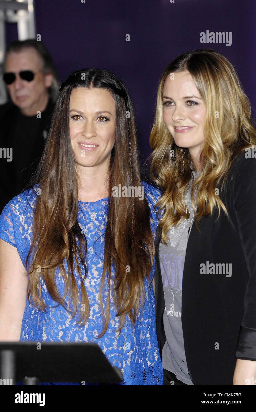 Alanis Morissette, Alicia Silverstone at the induction ceremony for ...