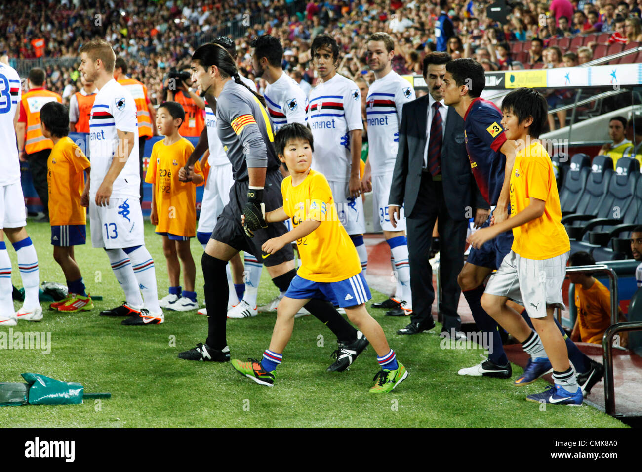 Barcelona kids fans (Barcelona), AUGUST 20, 2012 - Football / Soccer ...