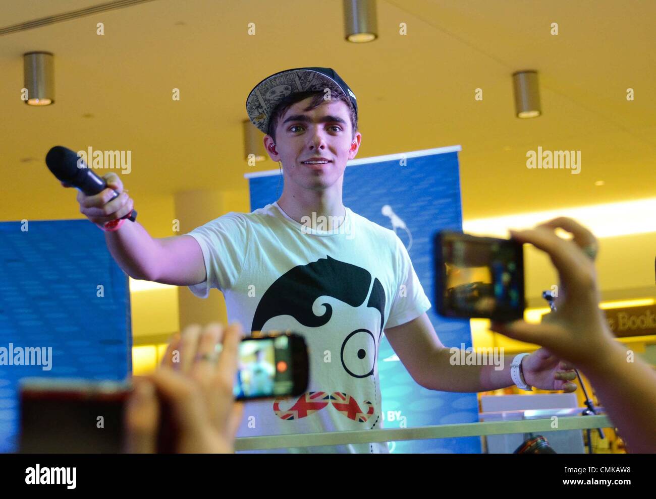 Nathan Sykes on stage for Live From T5 - The Wanted in Concert, JFK ...