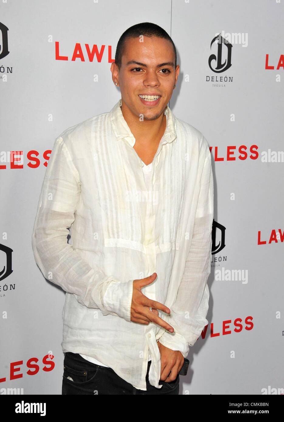 USA. Evan Ross at arrivals for LAWLESS Premiere, The ArcLight Cinemas ...