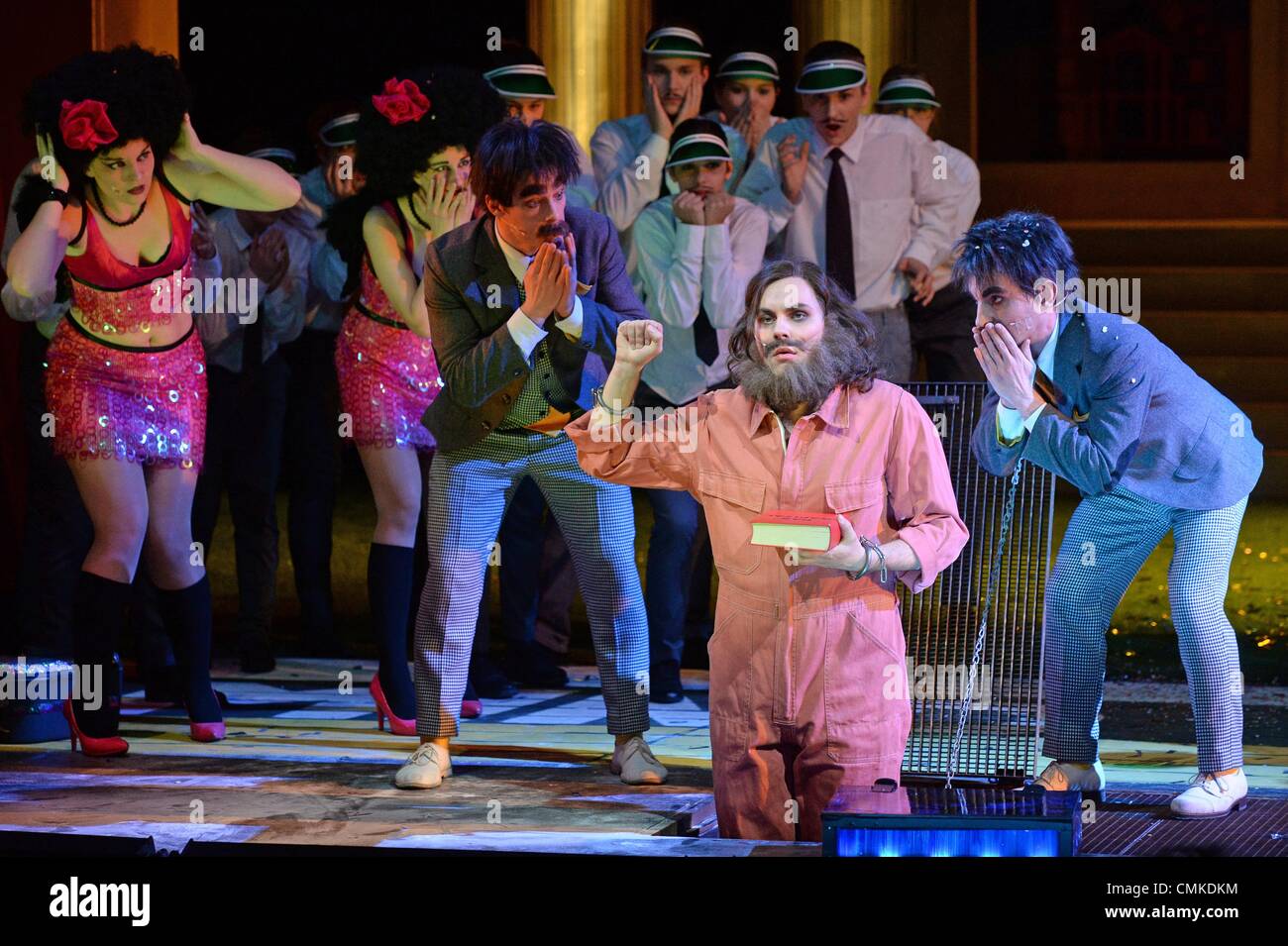 Plauen, Germany. 01st Nov, 2013. Actors Daniel Tille as Marc Sandman ...