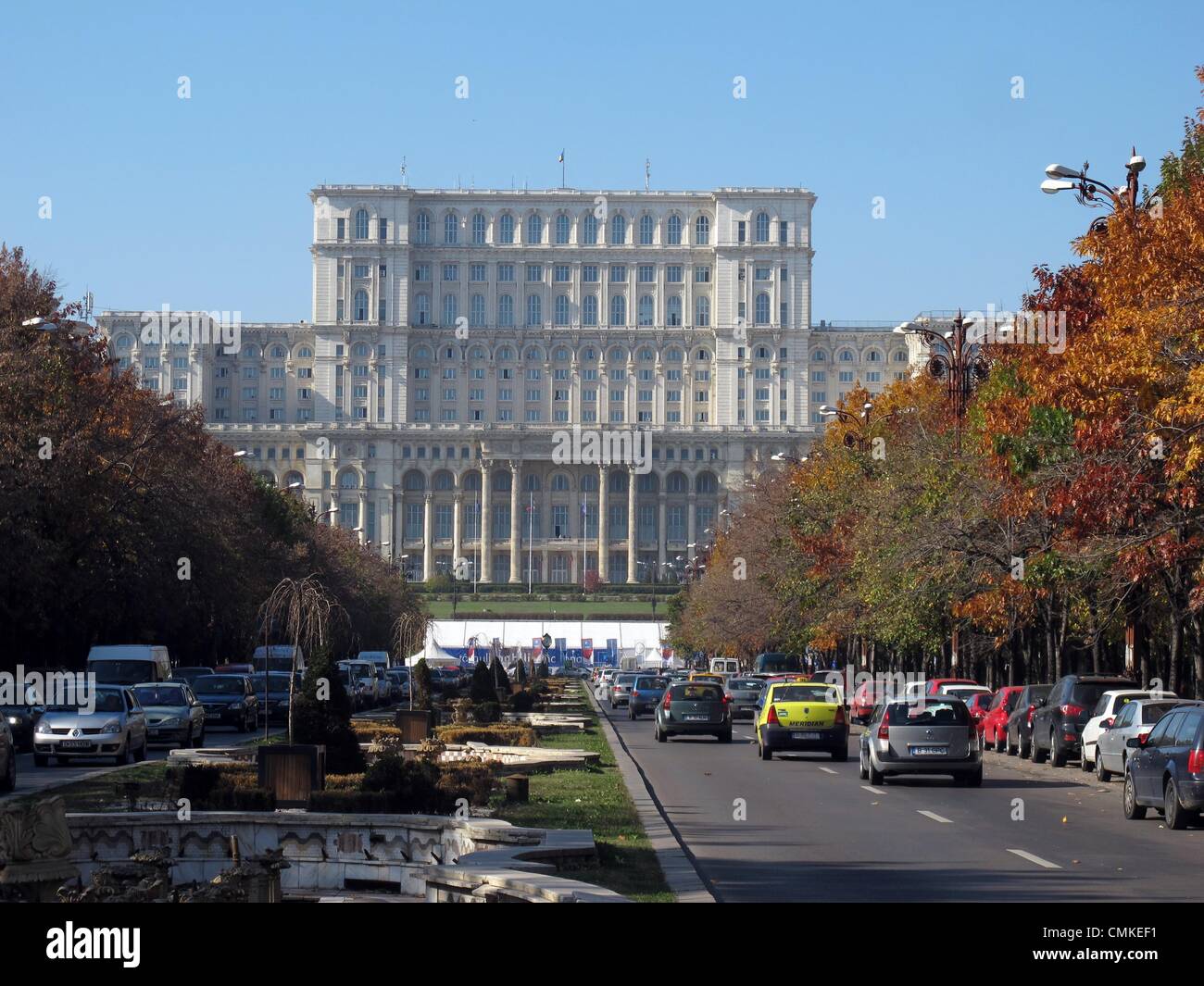Bucarest, Romania. 23rd Oct, 2013. The Palace of the Parliament in ...
