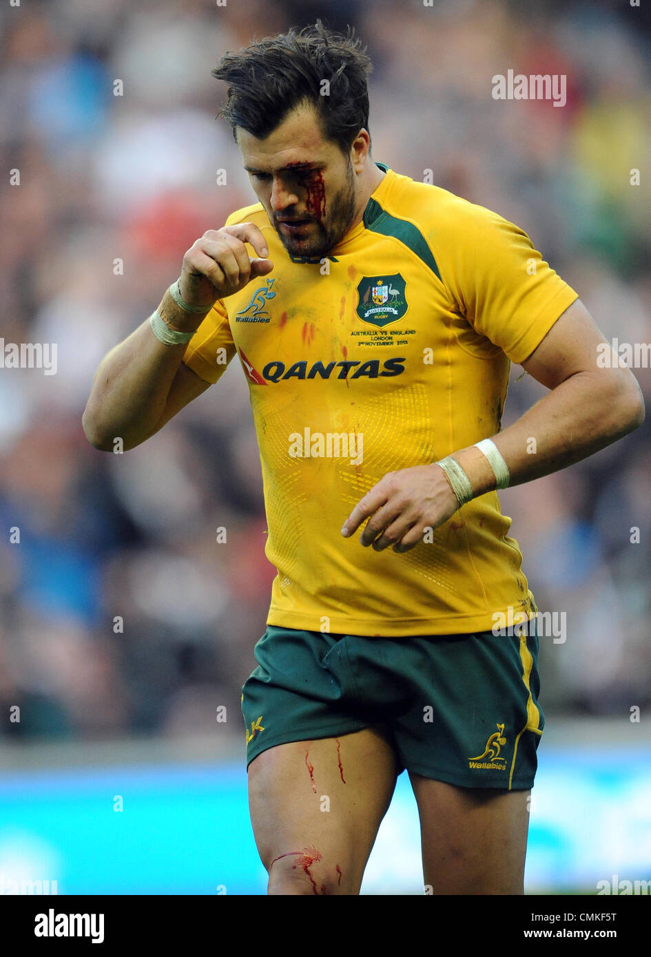 ADAM ASHLEY-COOPER LEAVES FIEL ENGLAND V AUSTRALIA TWICKENHAM LONDON ...