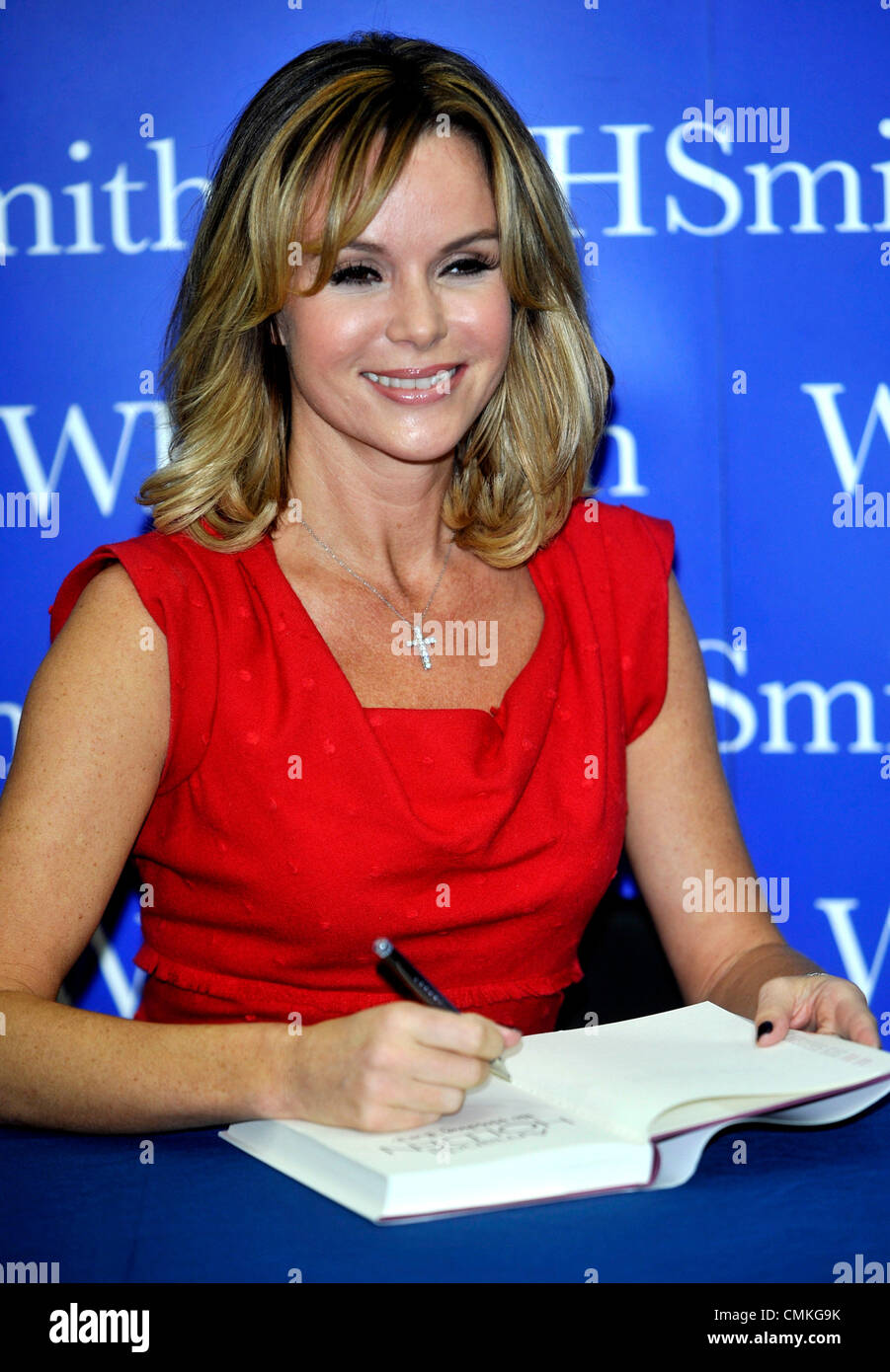 Milton Keynes, UK. 2nd November 2013. Amanda Holden book signing at WH ...