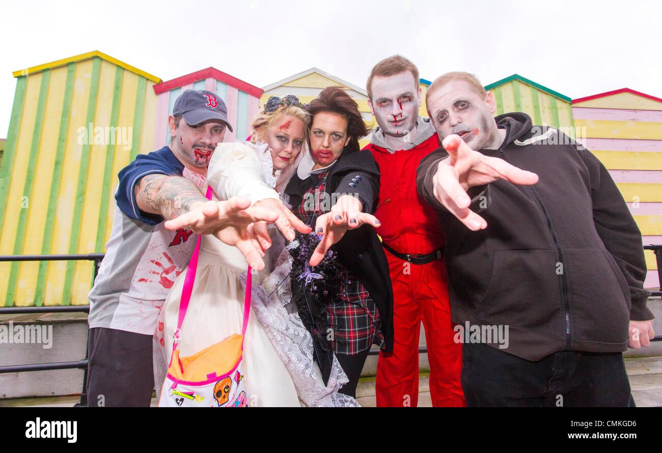 Southend on sea, UK. 2nd November 2013. Zombies at the Zombiewalk 2013 ...