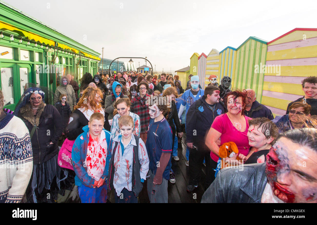 Southend on sea, UK. 2nd November 2013. Zombies at the start of the ...