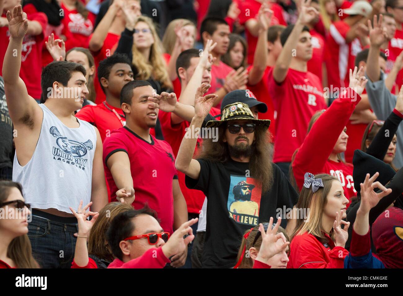 Rutgers scarlet knights fan in costume hi-res stock photography and ...