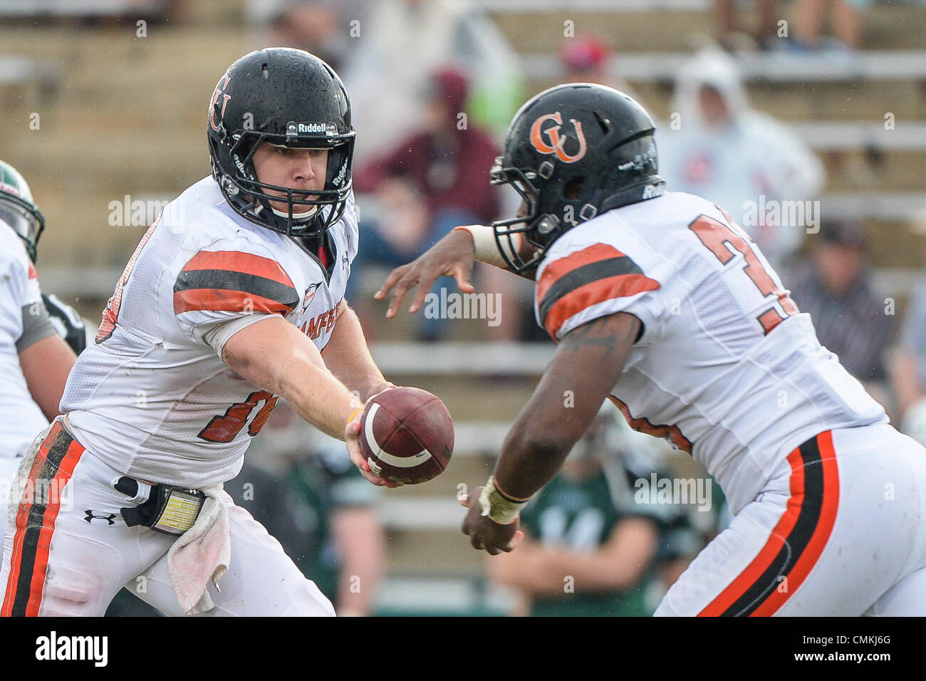 Deland, FL, USA. 2nd Nov, 2013. Campbell quarterback Brian Hudson (18 ...