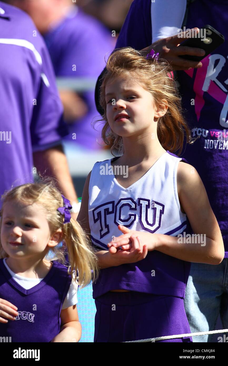 Fort Worth, TX, USA. 2nd Nov, 2013. November 2, 2013: A young TCU fan ...