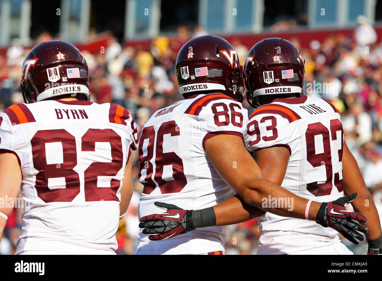 Chestnut Hill, Massachusetts, USA. 2nd Nov, 2013. Virginia Tech Hokies ...