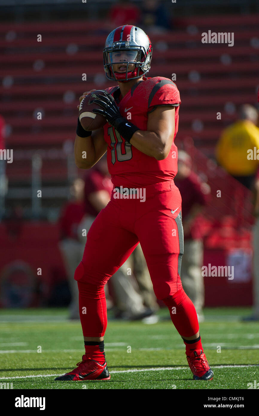 Rutgers scarlet knights quarterback gary nova 10 hi-res stock ...