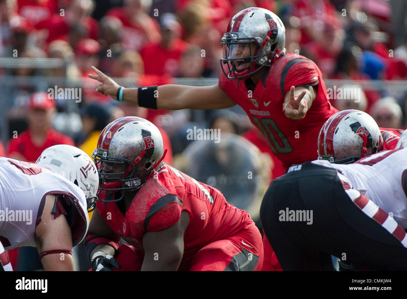 Rutgers scarlet knights quarterback gary nova 10 hi-res stock ...