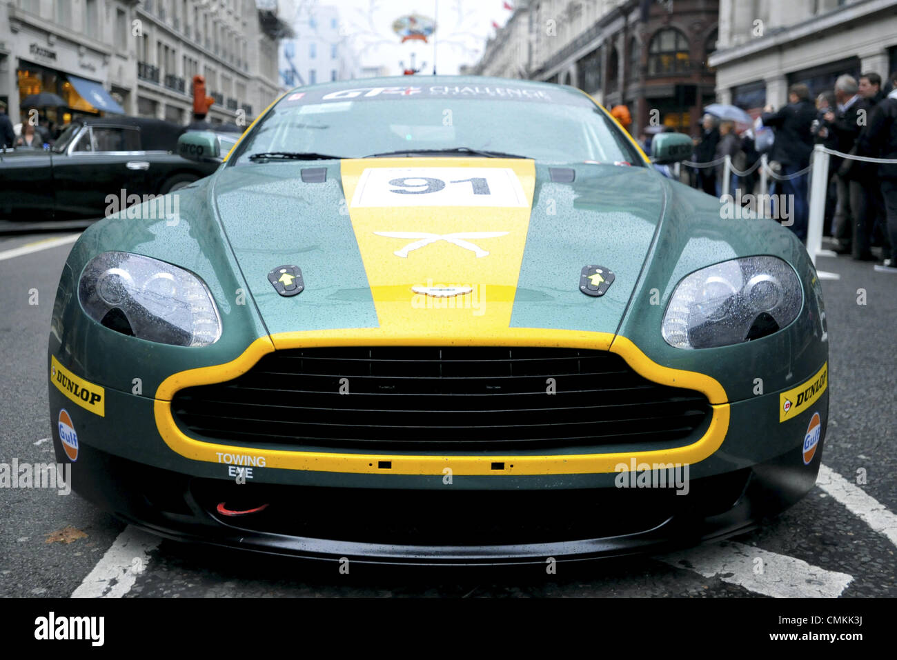 London, UK. 2nd Nov, 2013. An Aston Martin Vantage in racing livery at ...