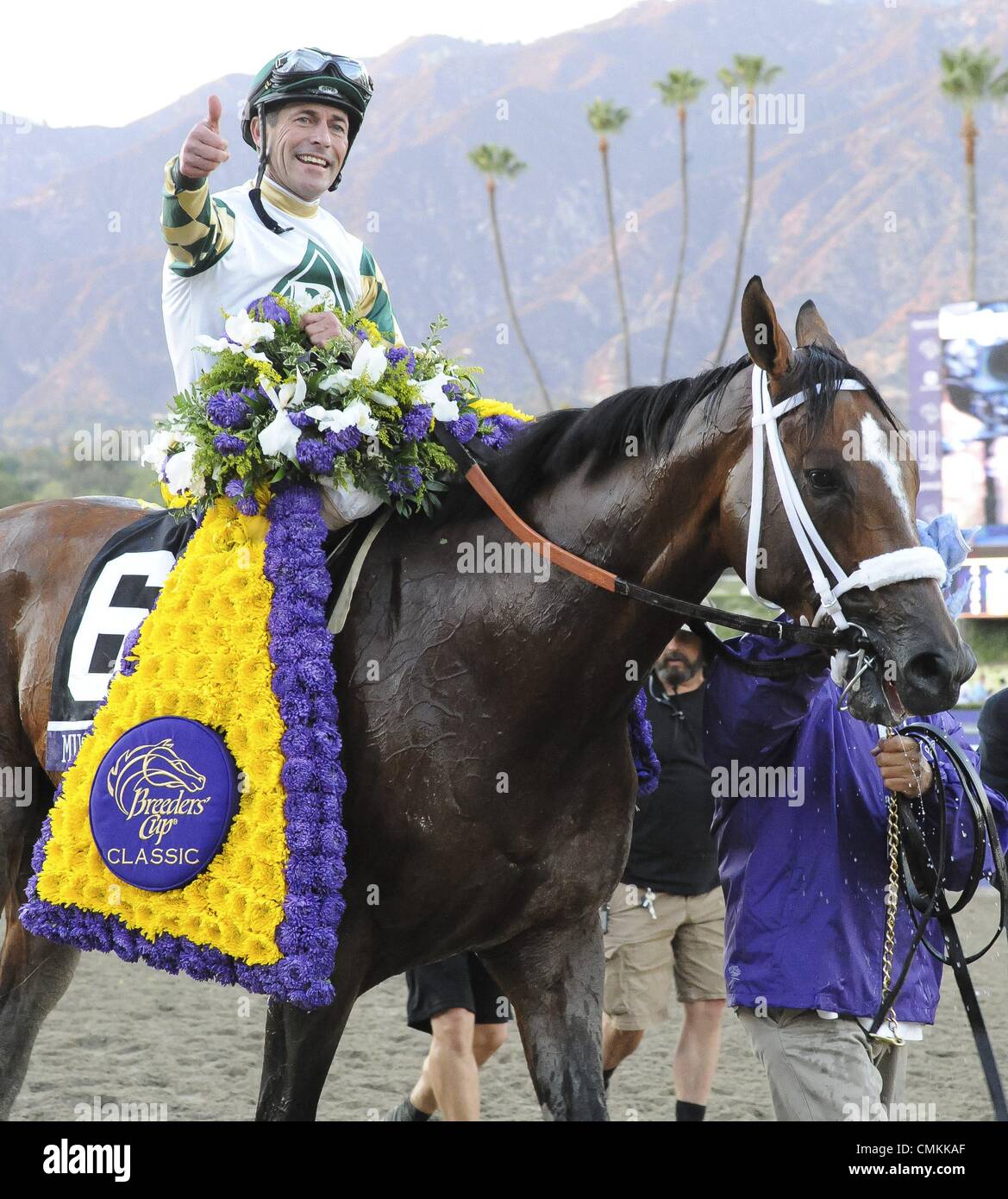 Arcadia, California, USA. 2nd Nov, 2013. Mucho Macho Man , ridden by ...
