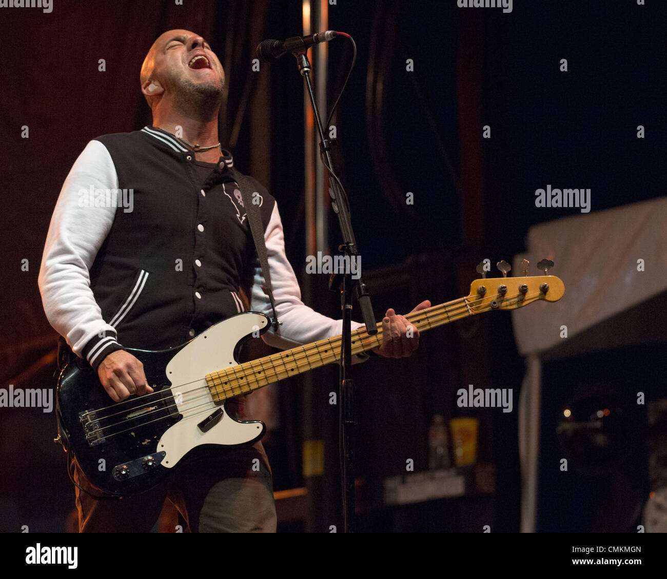 New Orleans, Louisiana, USA. 2nd Nov, 2013. Bassist GLENN PORTER of Alkaline Trio perform at ...