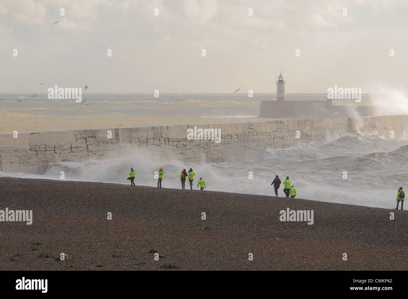 Newhaven, UK. 3rd Nov, 2013. Searchers on West Beach where Dylan Alkins ...