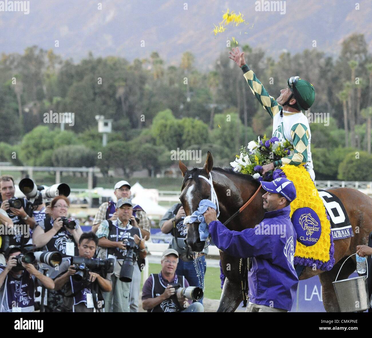 Arcadia, California, USA. 2nd Nov, 2013. Mucho Macho Man ridden by GARY ...