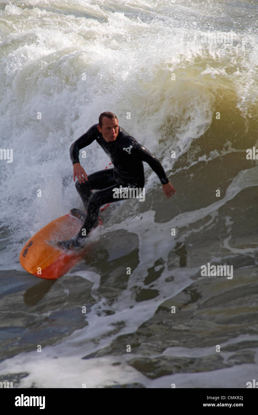 Bournemouth, Dorset UK. 3rd Nov, 2013. Surfers surfer making the most ...
