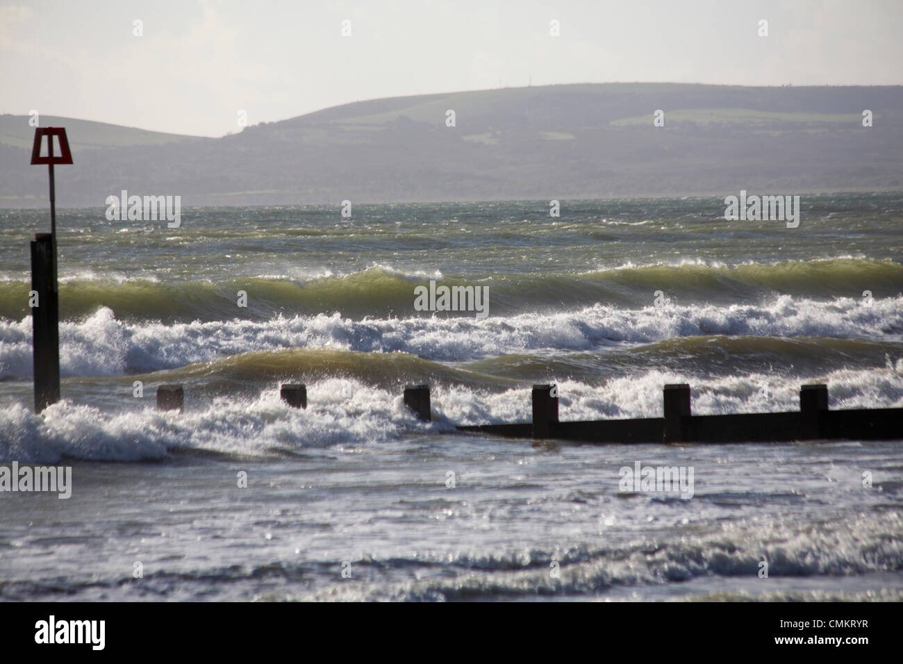 Bournemouth, UK Sunday 3 November 2013. Sunshine and stormy weather at ...