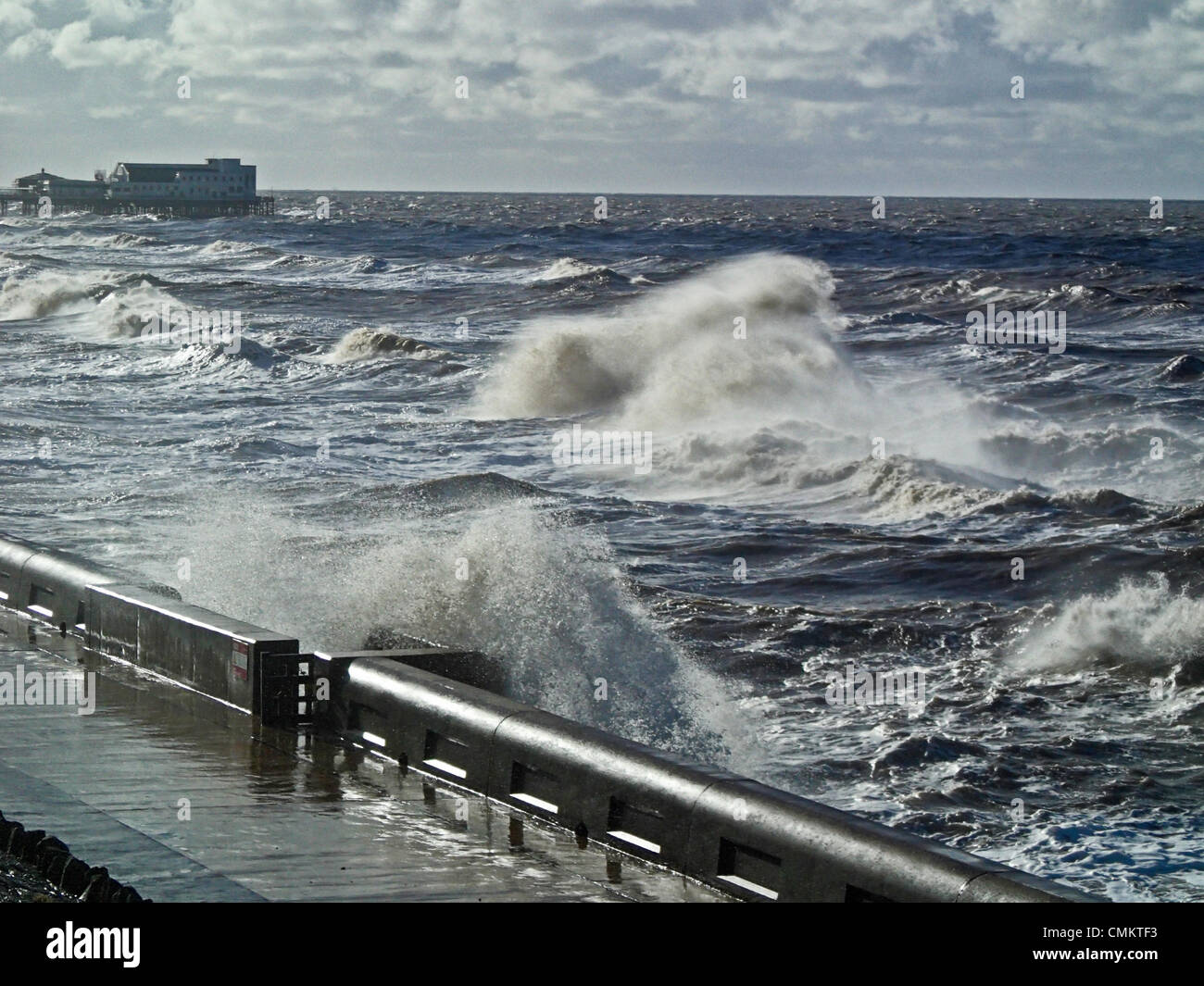 Blackpool stormy sea hi-res stock photography and images - Alamy