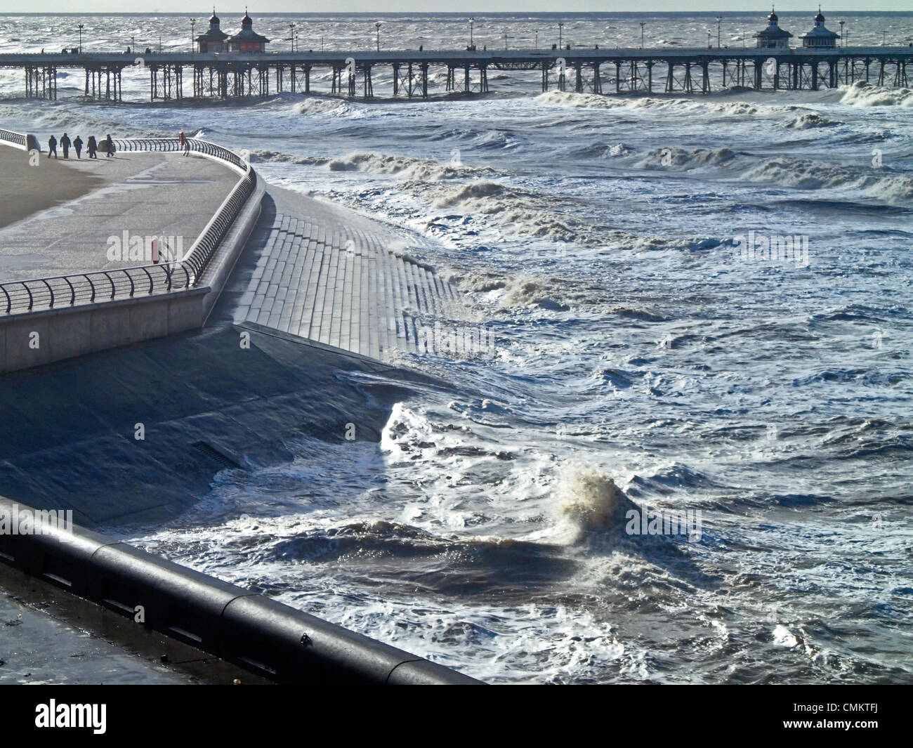 Blackpool, UK. 3rd Nov 2013. Strong Winds at the seaside resort of ...