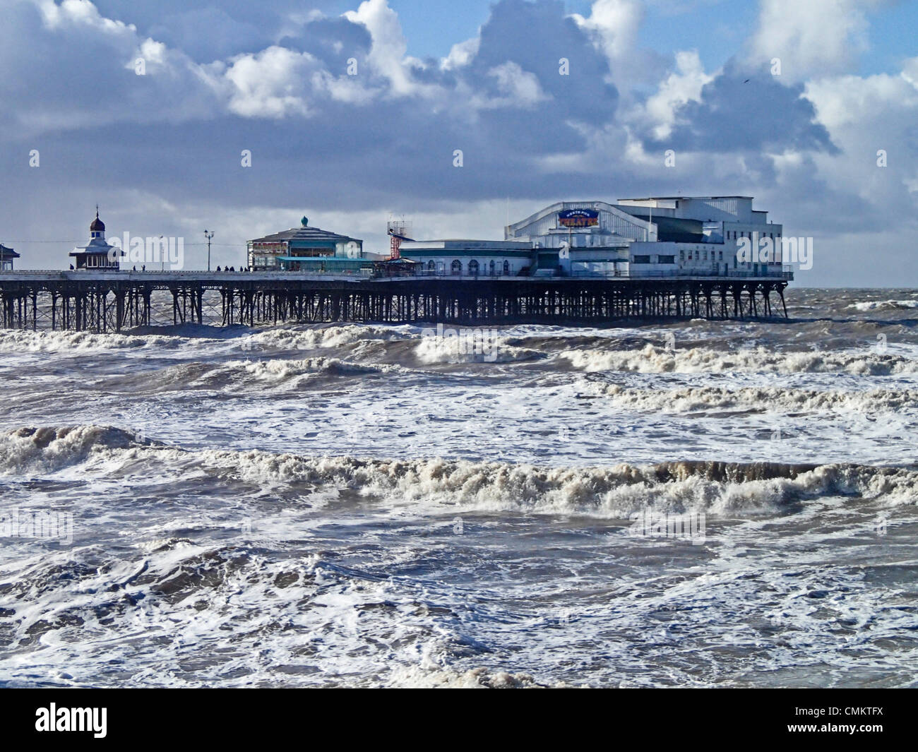Blackpool, UK. 3rd Nov 2013. Strong Winds at the seaside resort of ...