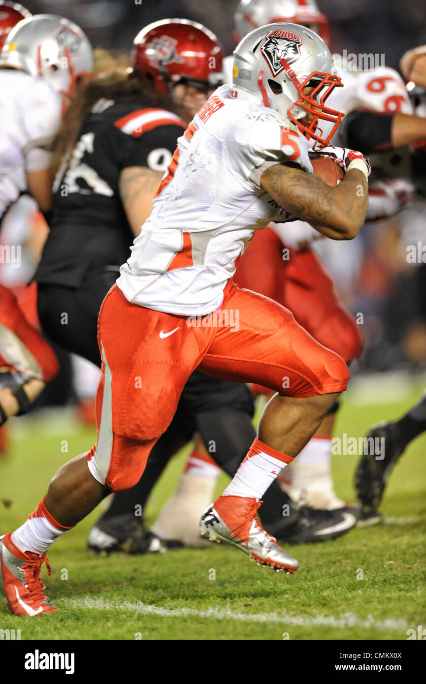 San Diego, CA, USA. 2nd Nov, 2013. New Mexico Lobos running back Kasey ...