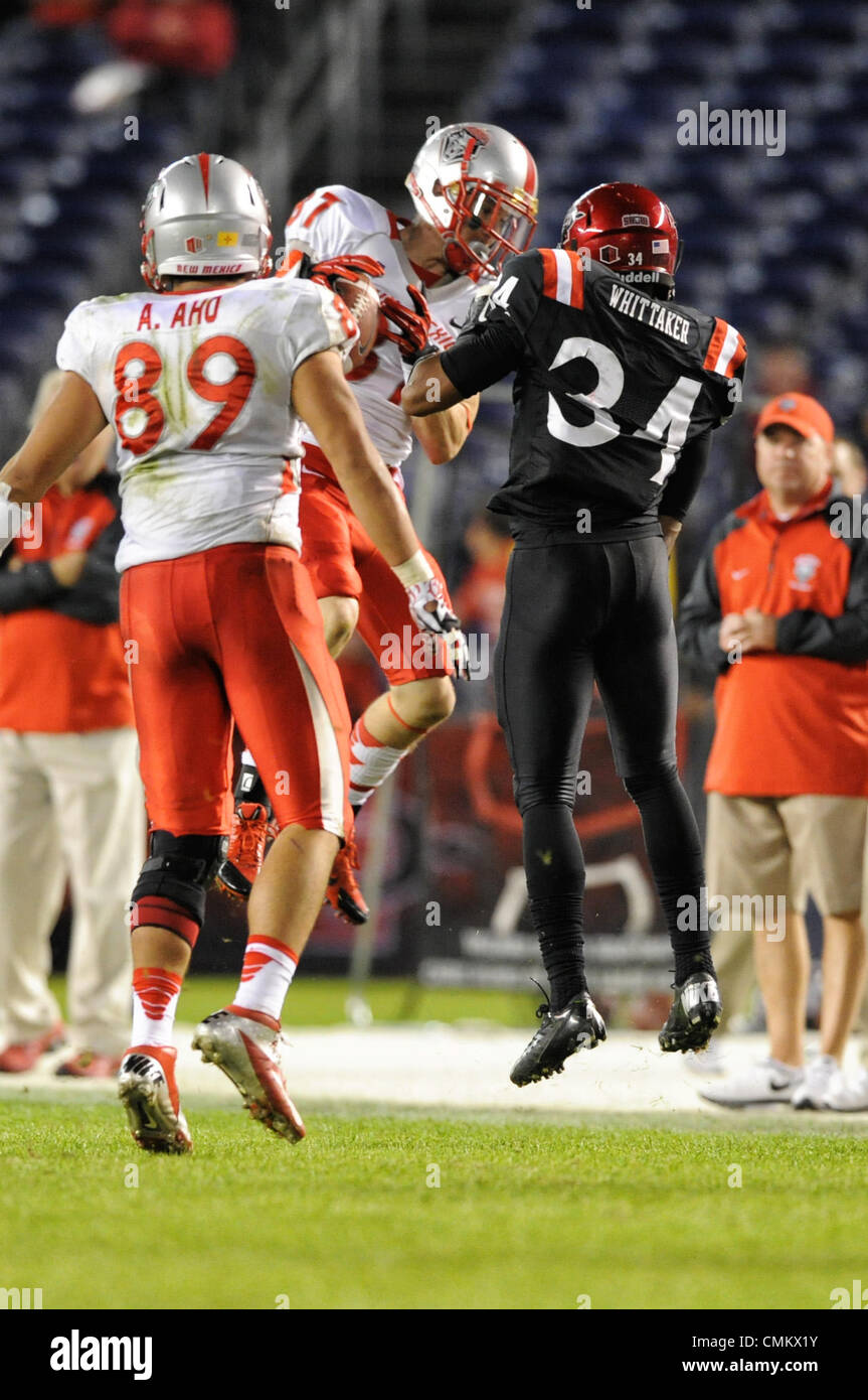 San Diego, CA, USA. 2nd Nov, 2013. New Mexico Lobos wide receiver Jeric ...