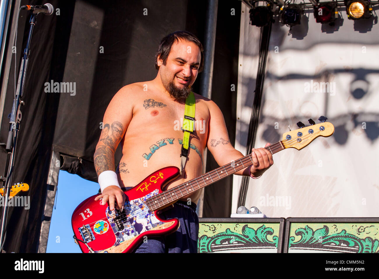 New Orleans, Louisiana, USA. 2nd Nov, 2013. Bassist IAN GRUSHKA of 'New ...