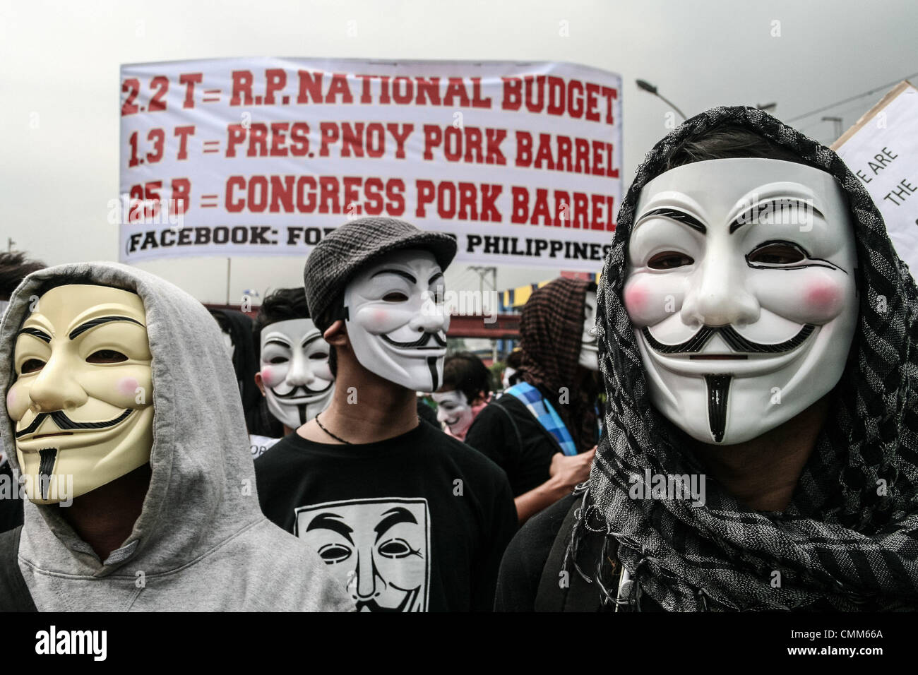 Manila, Philippines. 5th Nov, 2013. Member of Anonymous Philippines ...