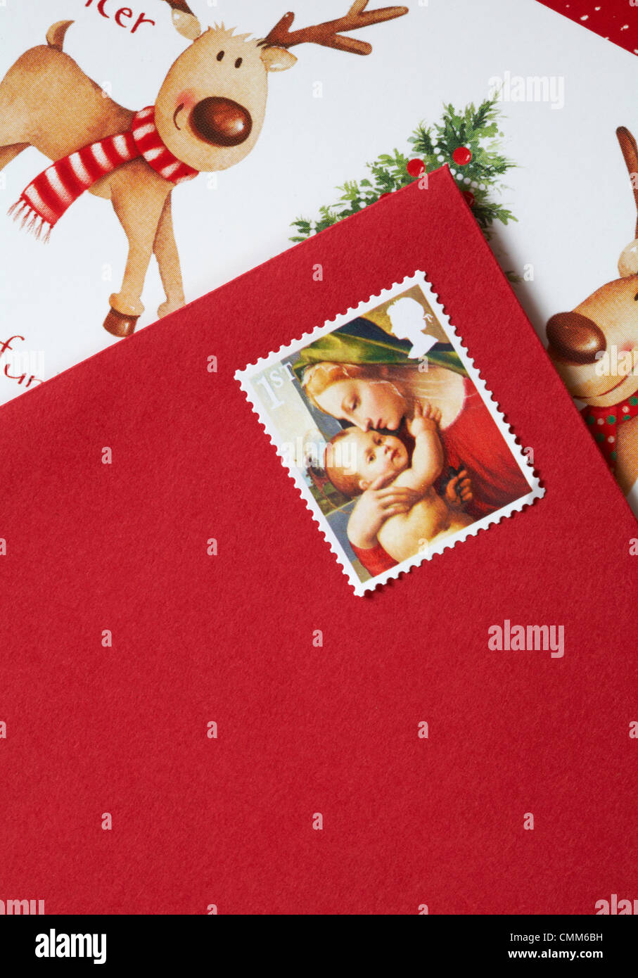 Great britain christmas postage stamp hi-res stock photography and ...