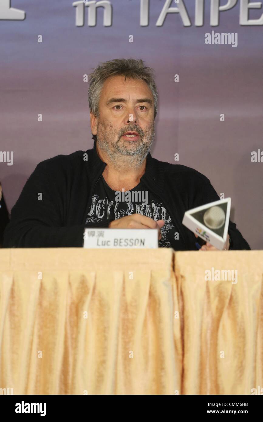 Taipei, China. 1st Nov, 2013. Director Luc Besson and producer Virginie ...