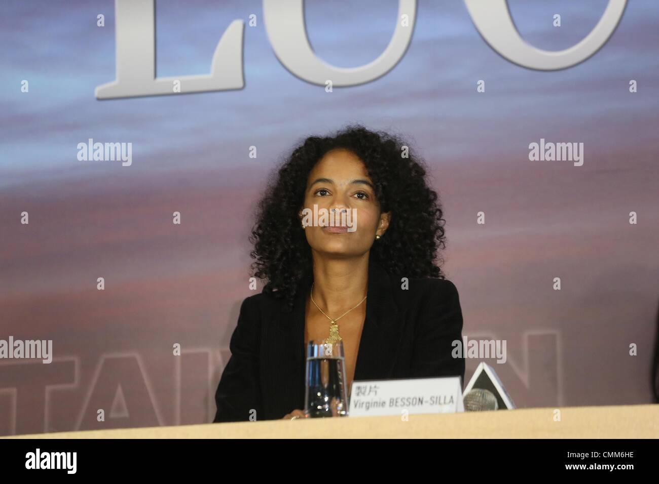 Taipei, China. 1st Nov, 2013. Director Luc Besson and producer Virginie ...
