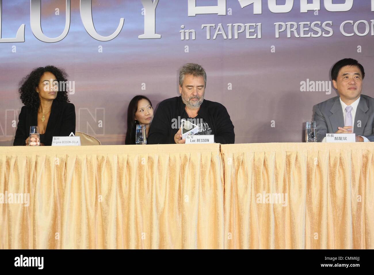 Taipei, China. 1st Nov, 2013. Director Luc Besson and producer Virginie ...