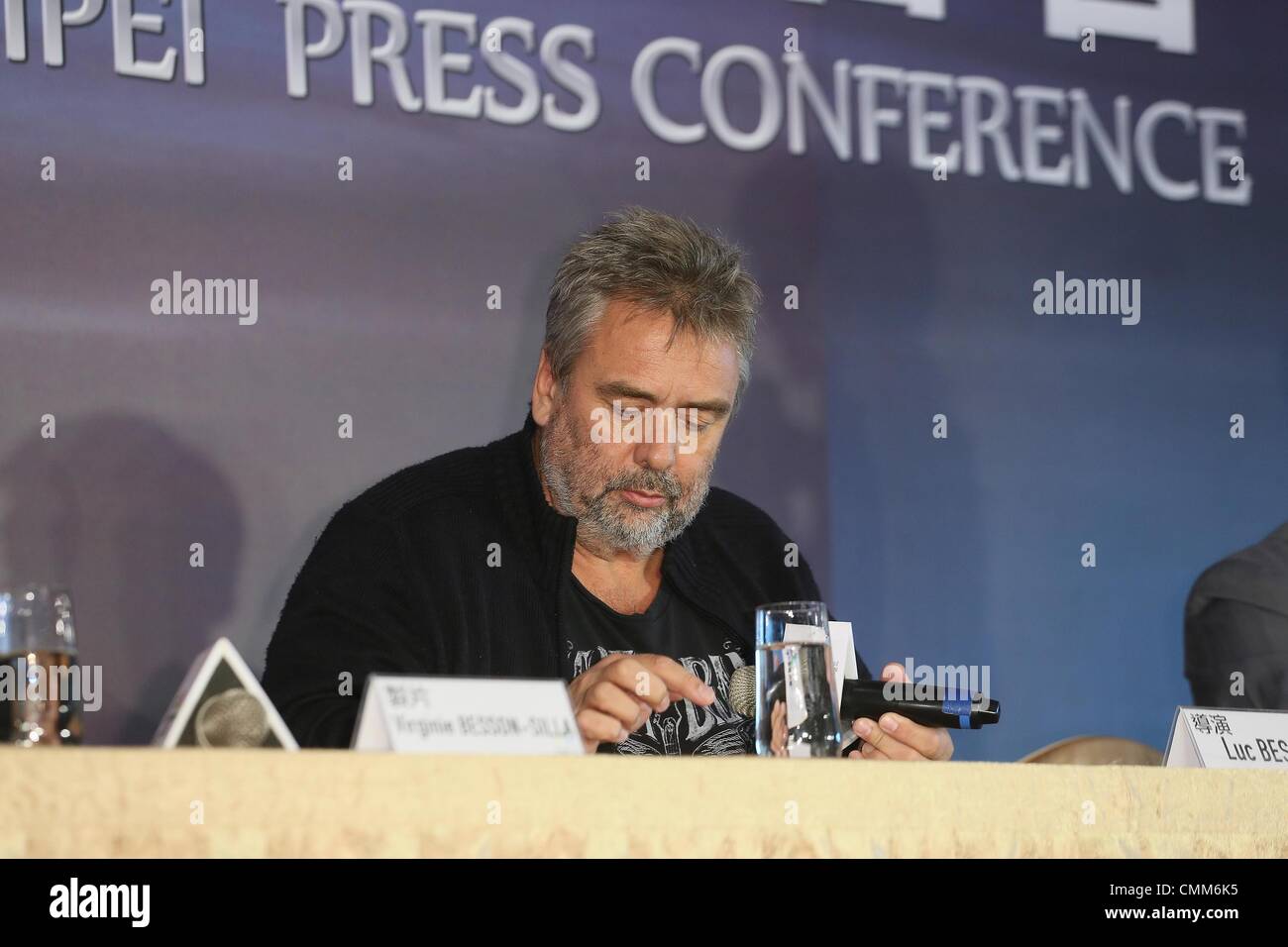 Taipei, China. 1st Nov, 2013. Director Luc Besson and producer Virginie ...