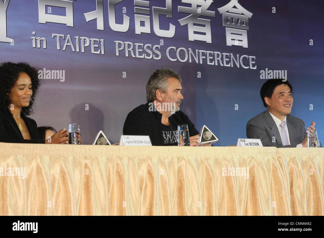 Taipei, China. 1st Nov, 2013. Director Luc Besson and producer Virginie ...