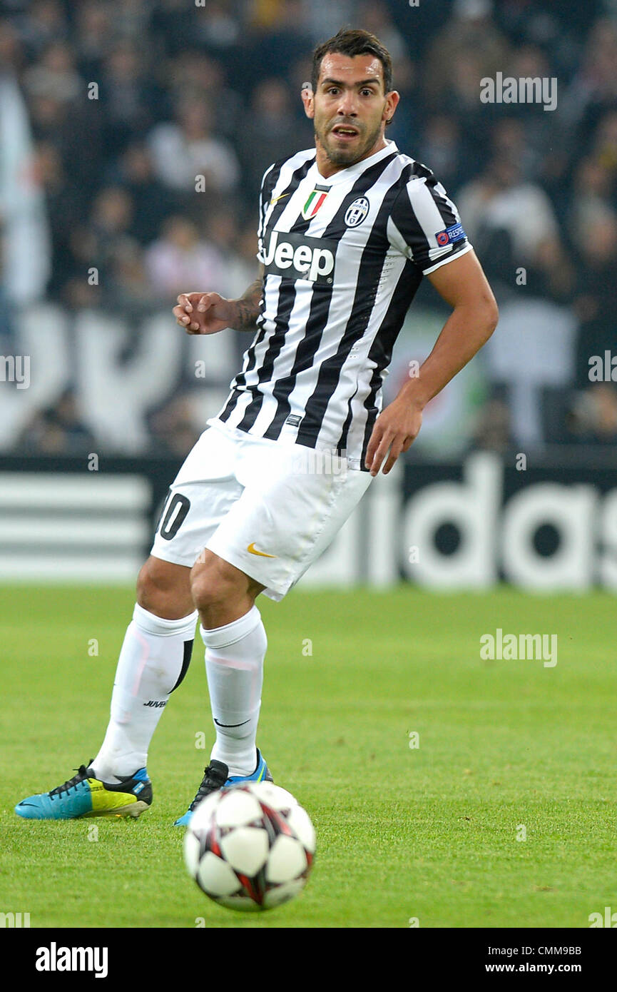 Torino, Italy. 5th Nov, 2013. Tevez during the Champions League match ...