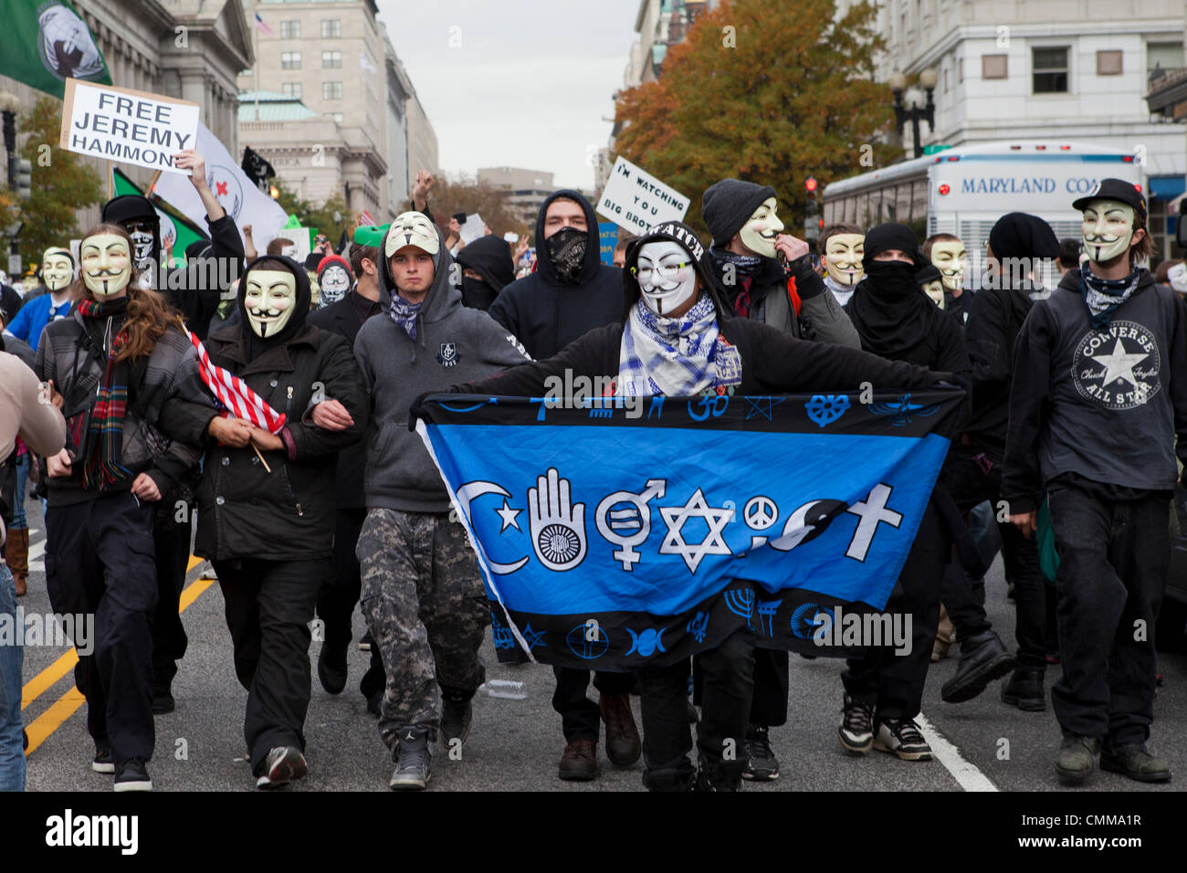 Washington, DC USA. 5th Nov, 2013. Thousands of Anonymous members and ...