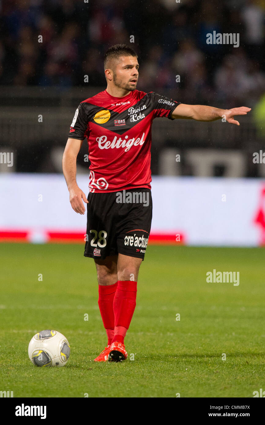Lyon, France. 2nd Nov, 2013. Fatih Atik (Guingamp) Football / Soccer ...