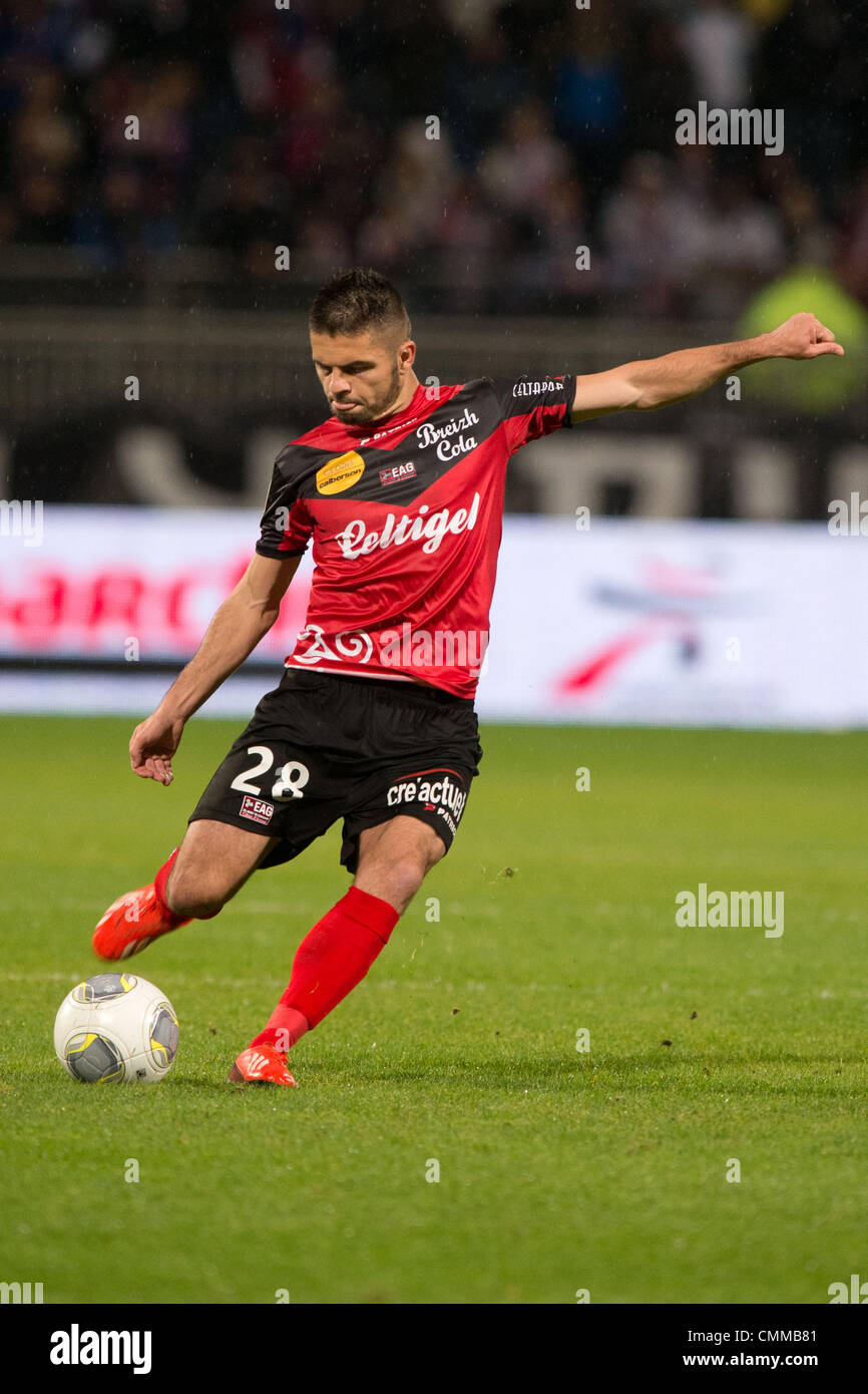 Lyon, France. 2nd Nov, 2013. Fatih Atik (Guingamp) Football / Soccer ...
