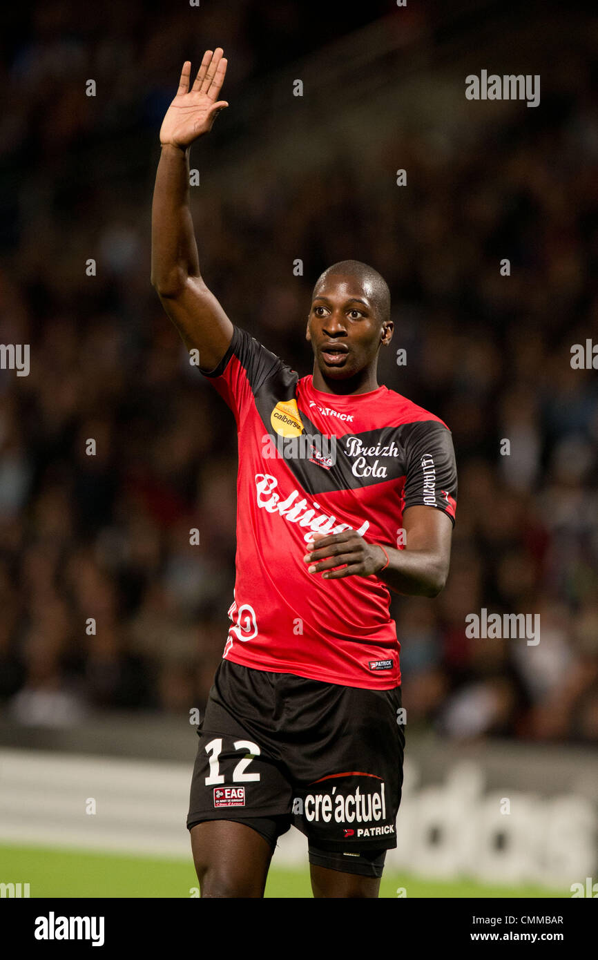 Lyon, France. 2nd Nov, 2013. Younousse Sankhare (Guingamp) Football ...